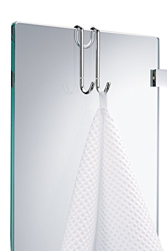 DWBA Small Hanging Hook for Bathroom Shower Glass Doors 3/8" Space to Hang, Polished Chrome Hook Towel Hanger