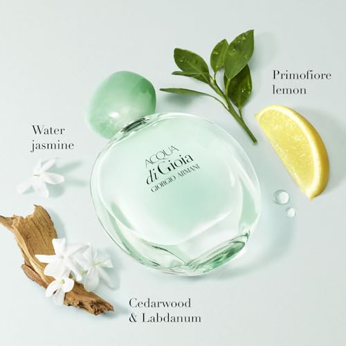 Armani Beauty - Acqua di Gioia - Eau de Parfum - Floral Fruity Fragance for Women - Primofiore Lemon, Water Jasmine, Cedarwood Notes - 1.0 Fl Oz