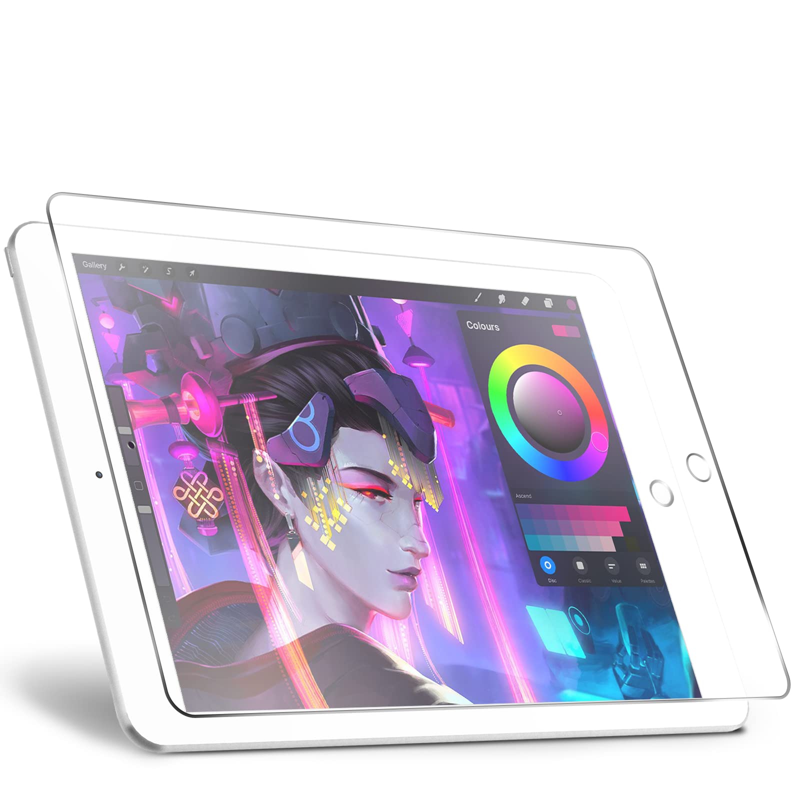 XIRON Paper Screen Protector Compatible with iPad 6th/5th Generation (9.7-Inch,2018/2017), iPad Air 1,iPad Air 2,iPad Pro 9.7 inch, Matte PET Film Anti-Glare Screen Protector for Drawing, Writing
