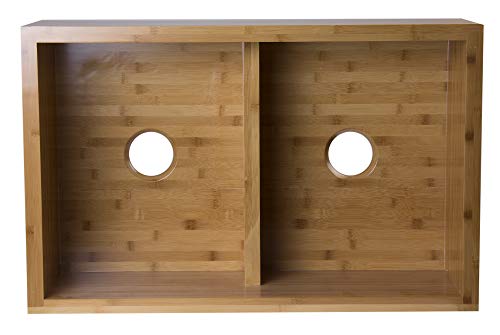 ALFI brand AB3321 33-Inch Double Bowl Bamboo Kitchen Farm Sink