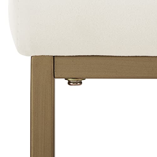 Crosley Furniture Harlowe Bar Stool, Set of 2, Creme and Gold