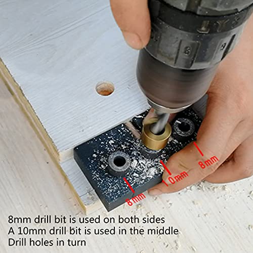 3in1 Woodworking Doweling Jig Kit 6/8/10mm Drill Guide Locator Adjustable Drilling Guide Puncher Locator Carpentry Tools Doweling Jig For Woodworking Woodpeckers-drilling Sleeves Self Centering Drill
