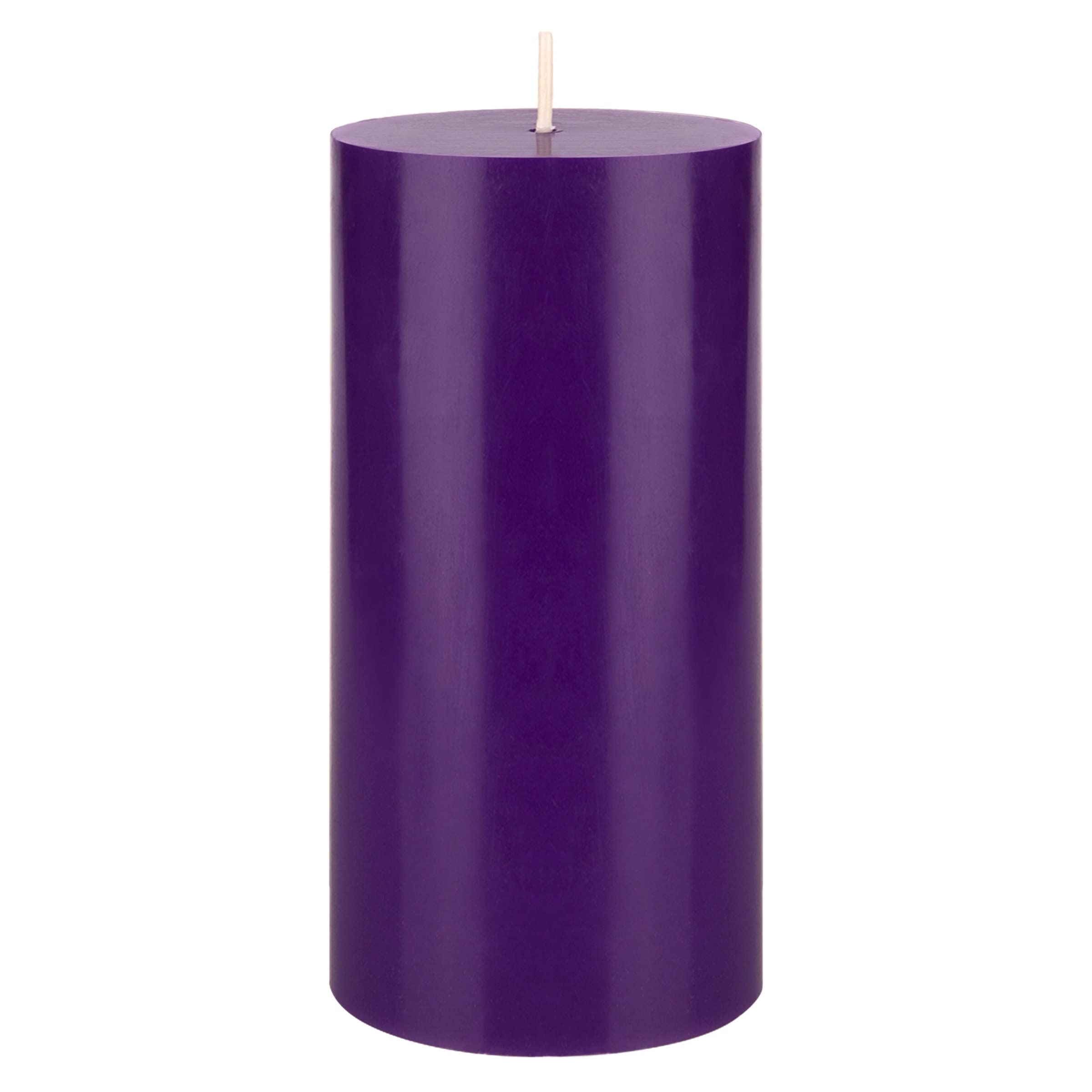 Mega Candles 1 pc Unscented Purple Round Pillar Candle, Hand Poured Premium Wax Candles 3 Inch x 6 Inch, Home Décor, Wedding Receptions, Baby Showers, Birthdays, Celebrations, Party Favors & More
