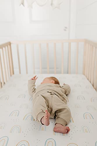 Premium Fitted Knit Crib Sheet/Toddler Sheet"Skye" by Copper Pearl