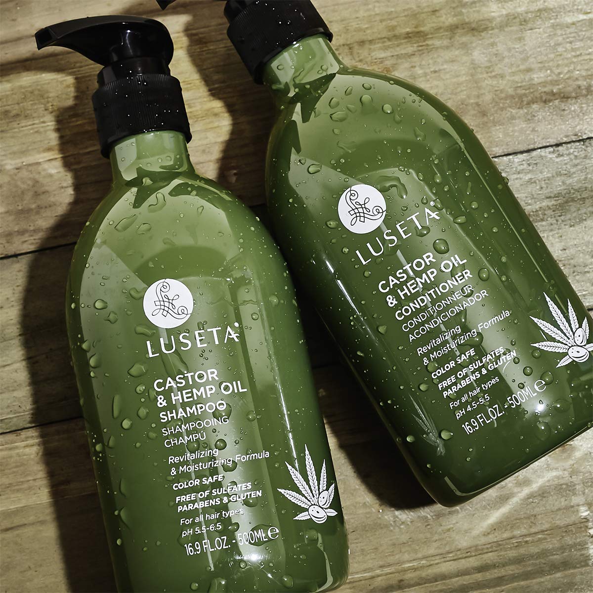Luseta Castor & Hemp Oil Shampoo for Hair Growth, Hair Loss/Repair, Thickens & Enriches Thinning 33.8oz