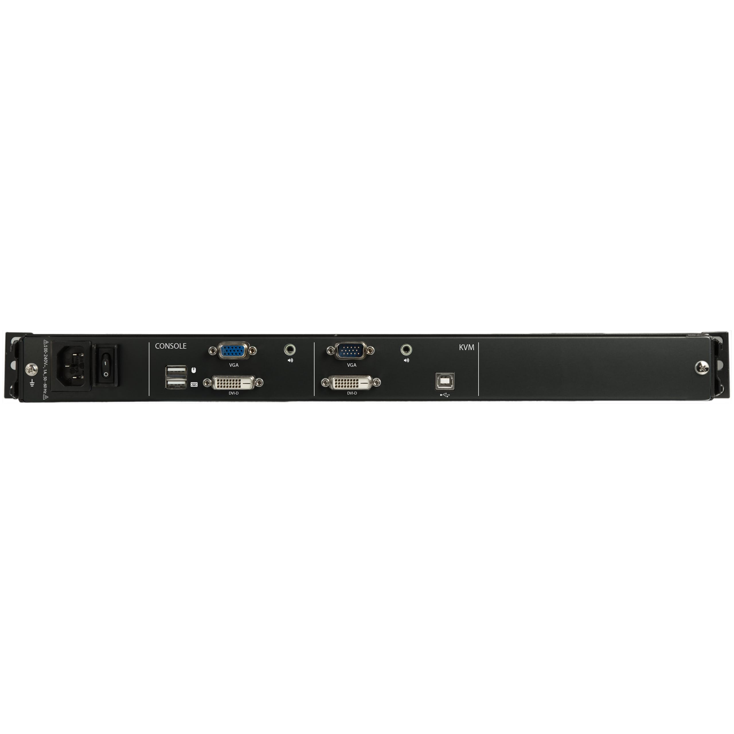 StarTech.com Dual Rail Rackmount KVM Console HD 1080p - Single Port DVI/VGA KVM w/17" LCD Monitor for Server Rack - Fully Featured 1U LCD KVM Drawer w/Cables - USB Support - 44230 MTBF (RKCOND17HD)
