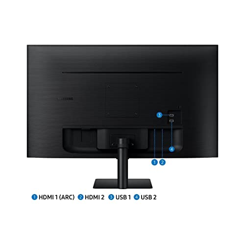 SAMSUNG 27-inch M5 Smart Monitor with Mobile Connectivity, FHD, Remote Access, Office 365 (LS27AM500NNXZA), Black (Renewed)