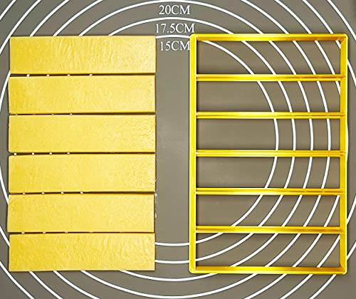 4 x 1 Inch Cookie Stick Cutter, Multi Cutter for 6 pieces, Rectangle-Shaped Dough, Fondant Multicutter (Cookie Sticks (4x1 inch))