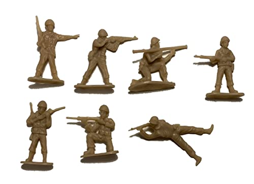 Army Men Action Figures - Green/Tan - 35 pcs