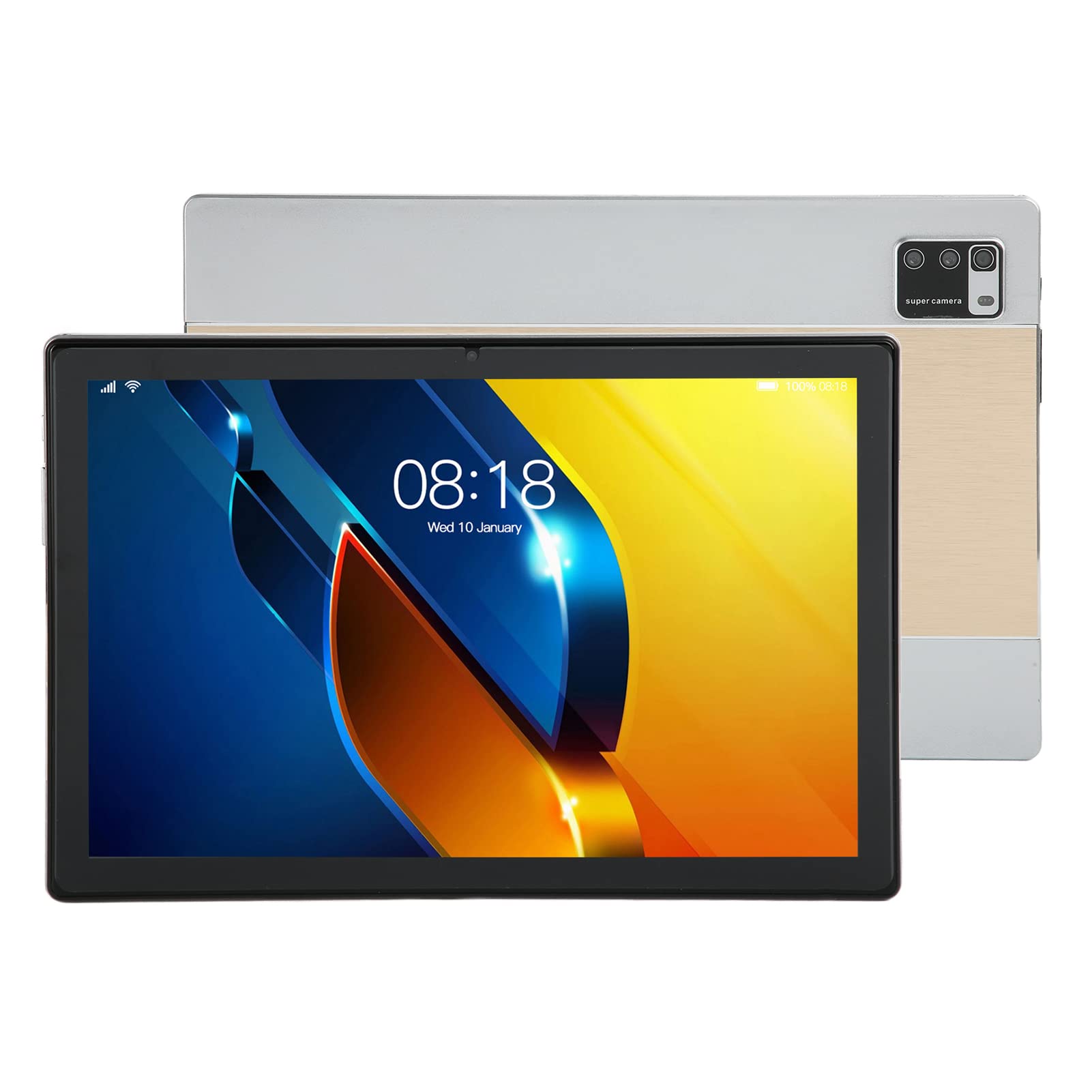 5G Calling Tablet, HD Tablet 10 Cores 2.5Ghz Gold 6GB 128GB 5G WiFi 1920x1200 HD for 11 for Home (US Plug)