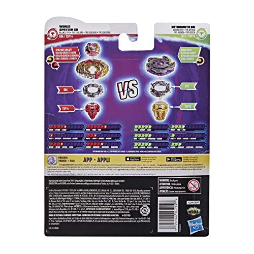 BEYBLADE Burst Surge Speedstorm World Spryzen S6 and Betromoth B6 Spinning Top Dual Pack - 2 Battling Game Top Toy for Kids Ages 8 and Up