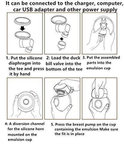 Wearable Breast Pump,Quiet & Hands-Free,Portable,in-Bra Double Electric Breast Pump,Pain Free Strong Breastfeeding Pump Strong Suction (Gray)