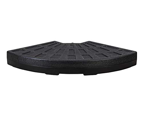 Amazon Basics HDPE Round Fan-Shaped Hanging Umbrella Base for Patio β Black