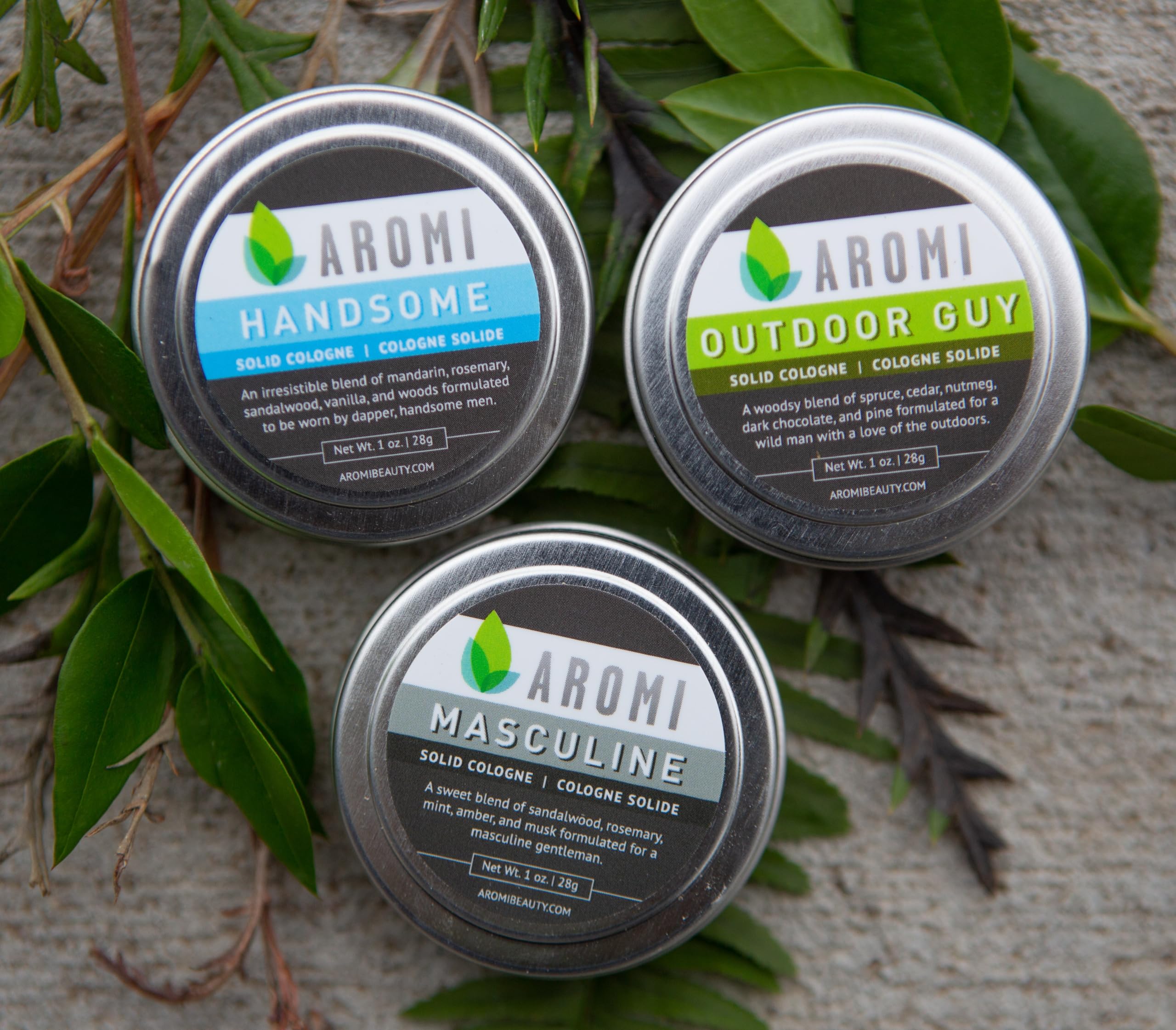 Aromi Solid Cologne | Woodsy, Earthy Men's Fragrance, Pine, Spruce, and Cedar Scent, Vegan, Cruelty-free, Father's Day Gift, Alcohol-Free (Outdoor Guy)