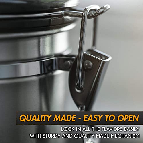 Coffee Canister for Ground Coffee with Scoop, 22oz CoffeeVault Coffee Container for Ground Coffee and Coffee Bean Storage, Coffee Storage Airtight Canister with CO2 Valve to Keep Coffee Fresh