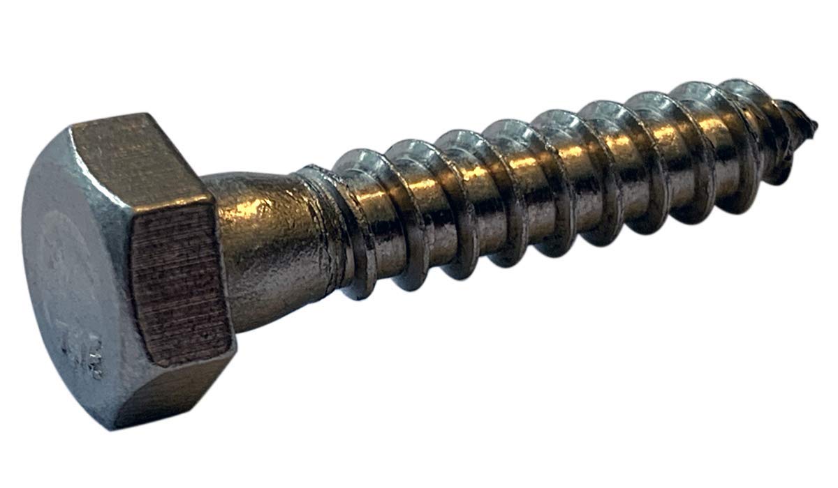 Small Parts 1424L188 1/4" x 1-1/2" Hex Lag Screw 18-8 Stainless Steel (Pack of 10)