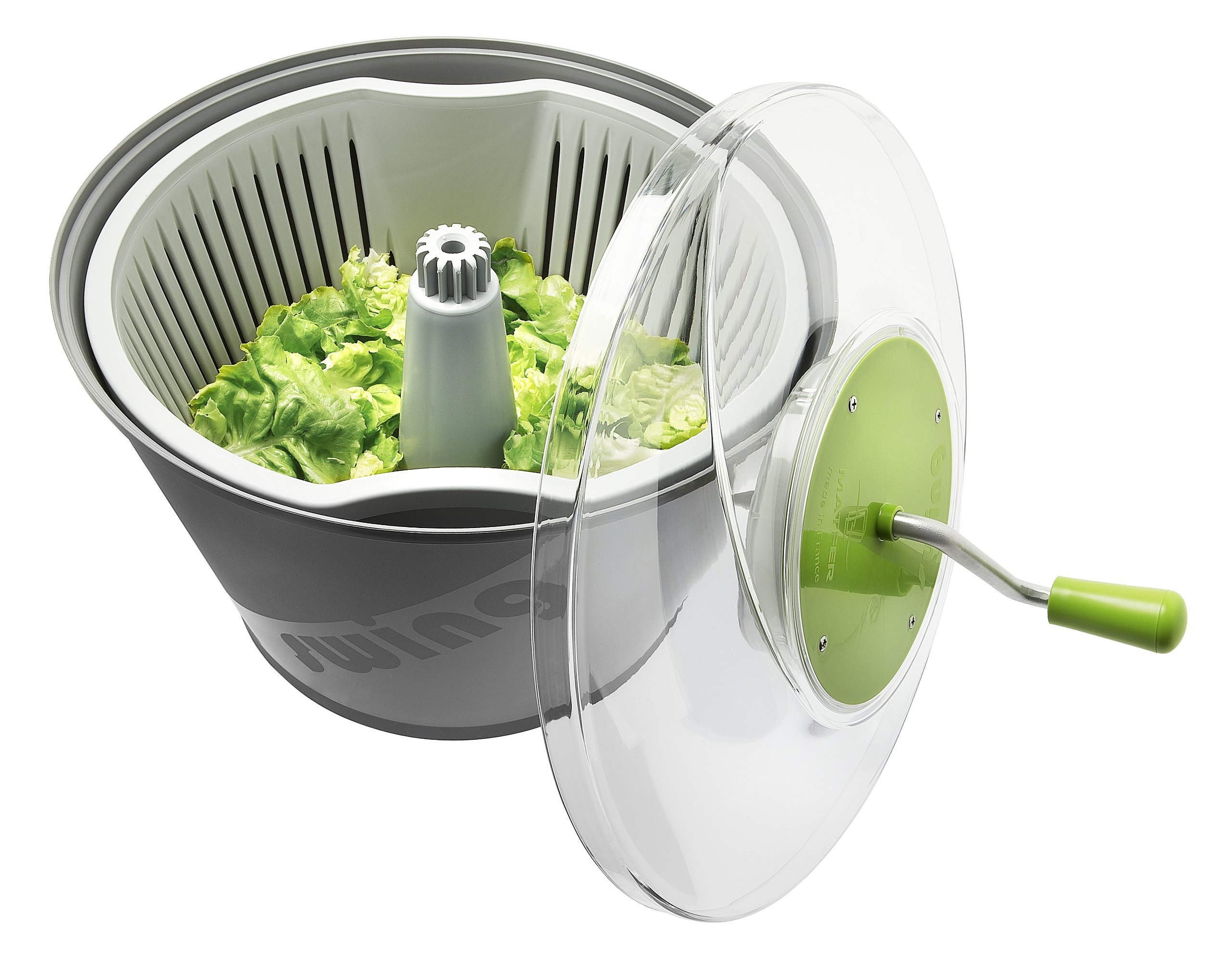 Matfer Bourgeat 5 Gallon Swing Salad Spinner/Dryer, Professional Quality Large Volume Salad Dryer