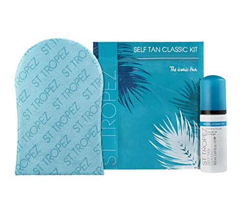 St.Tropez Self Tan Classic Mini Kit, Travel Size, Fake Tan Mousse 1.69 Fl Oz and Applicator Mitt, Vegan, Natural & Cruelty Free