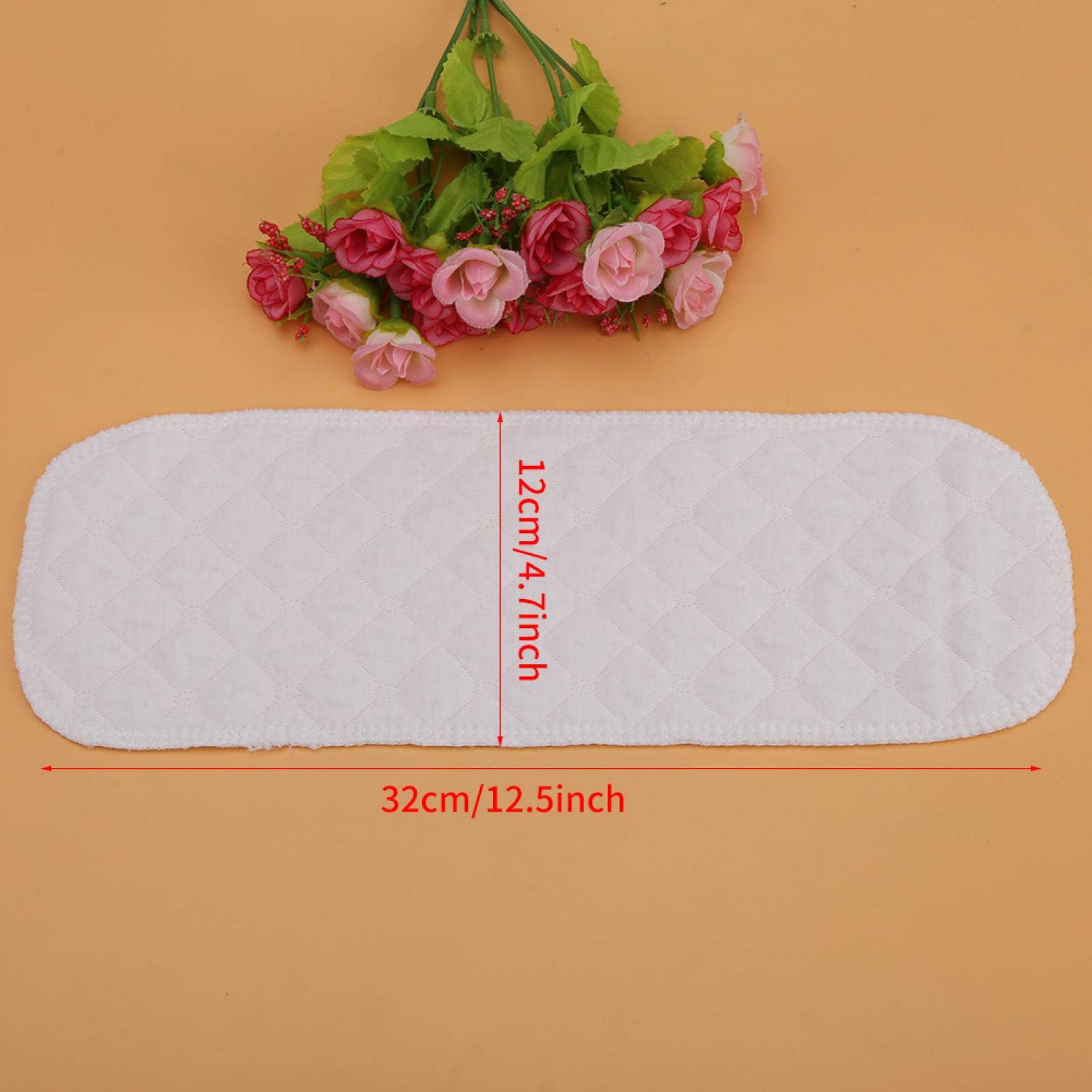 Sonew 10pcs Soft&Breathable Baby Diapers Toddler Cotton Nappy Insert Liners Reusable Cotton Cloth Diaper 12.5 * 4.7in Common Size(3 Layers)