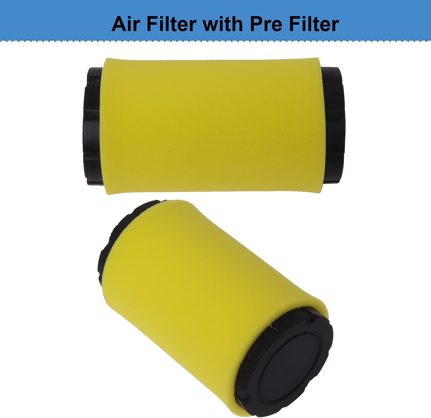 793569 Air Filter for Compatible with B-S GY21055 π ππ§πππ€ πππ«π’ππ¬ with Pre Filter 793685 MIU11511 12673 Lawn Mower Air Filter (Pack of 6)
