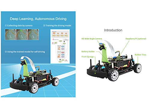 Waveshare PiRacer Pro AI Kit High Performance AI Robot Competitive Race car Deep Learning, Automatic Driving, Comes with Raspberry Pi Model B 4GB
