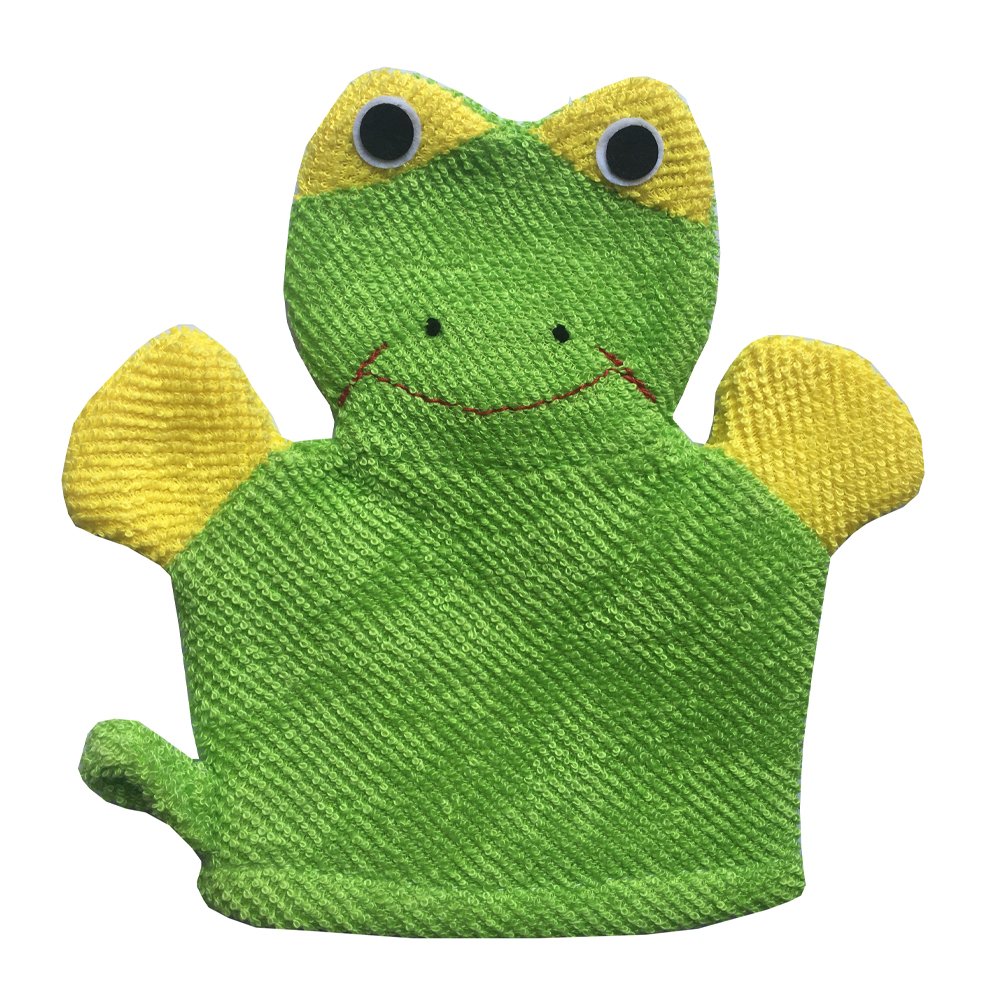 Cute Baby Kids Bath Sponge/Mitt/Glove Set of 4 Cartoon Rabbit/Frog/Duck/Bear