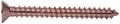 CRL Antique Brushed Copper #10 x 2" Wall Mounting Flat Head Phillips Sheet Metal Screw - Package
