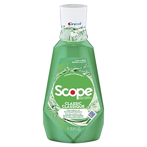 Crest Scope Formula Classic Mouthwash, original, 33.8 Fl Oz
