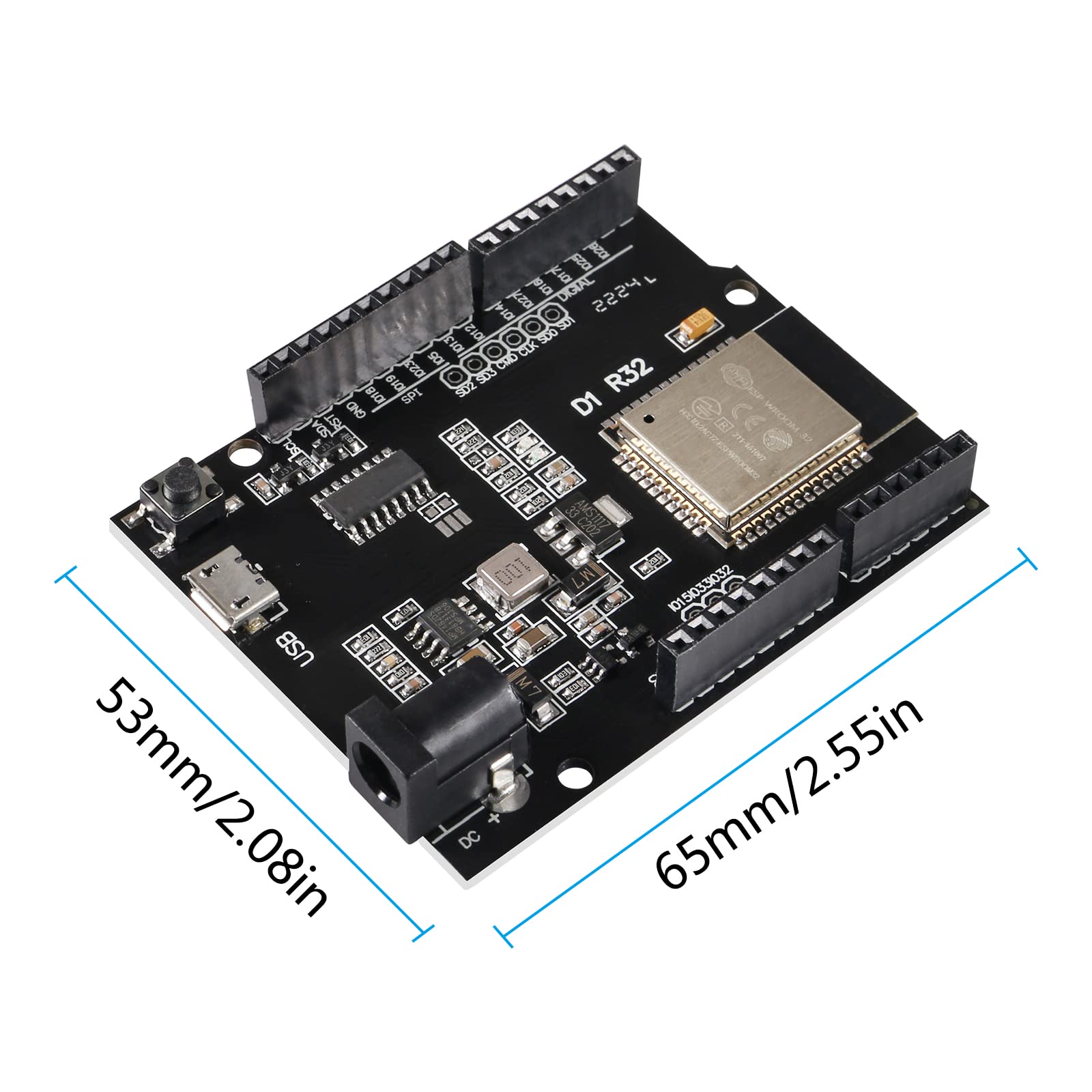 5Pcs ESP32 ESP-32 WiFi Bluetooth Board Module CH340 4MB Flash with Micro USB Development Board