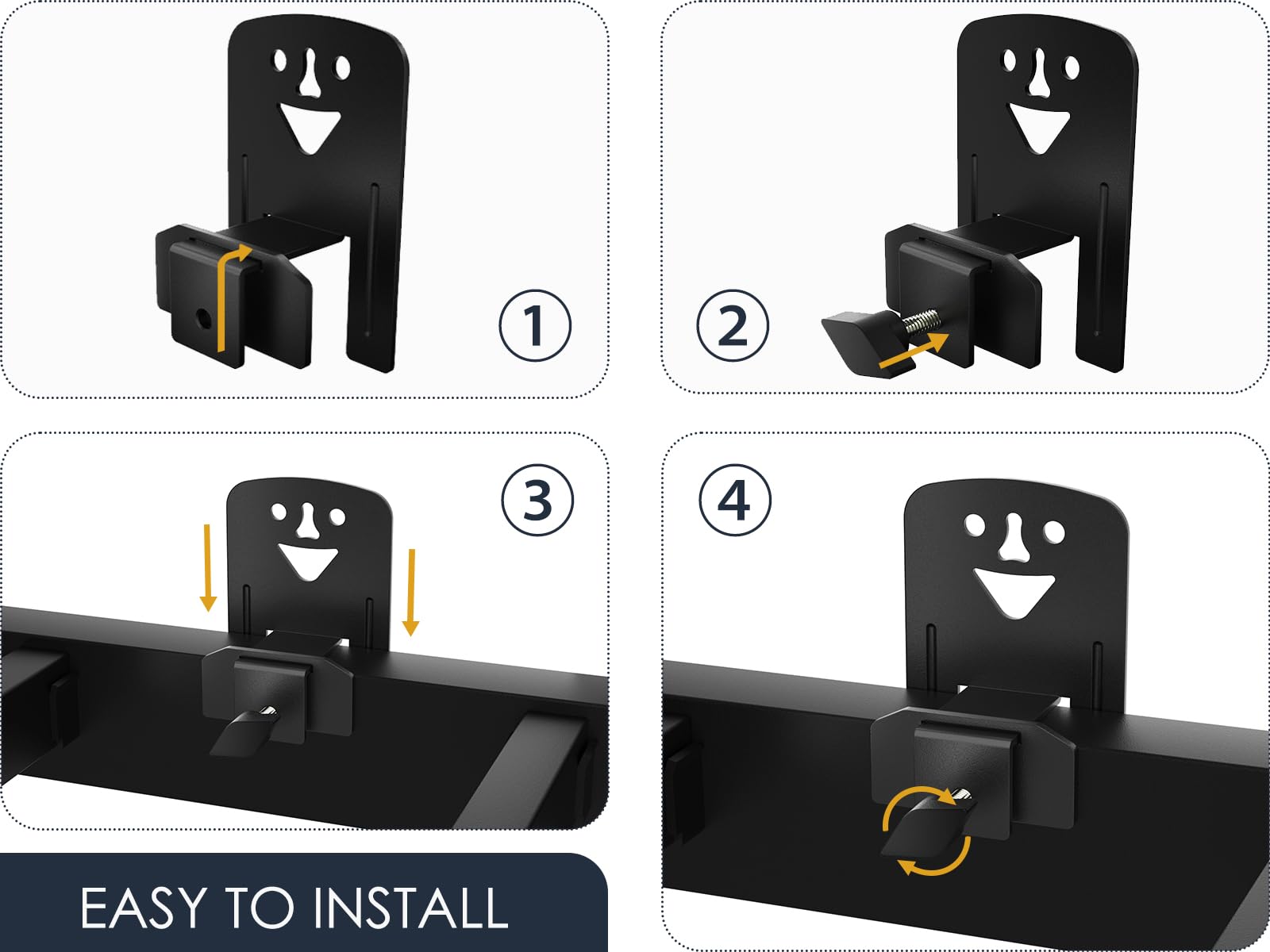 YORMDMO Non-Slip Mattress-Gaskets, 6 PCS, Mattress-Slide-Stopper, Non Slip Mattress Gripper, Mattress-Holder for Bed Frame, Easy to Install & Wide Adaptability, Black