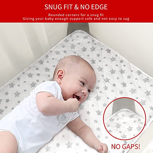 Crib Mattress Topper, Memory Foam Crib and Toddler Bed Mattress Topper with Removable Cover, 52" x 27" x 2"