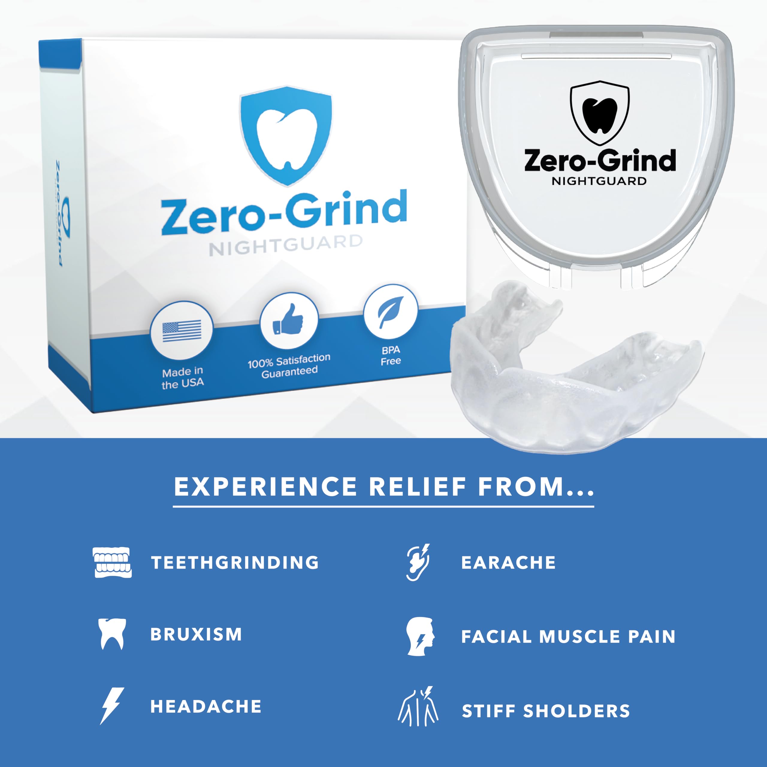 Zero-Grind Nightguard - Custom Fit Night Guard for Teeth Grinding