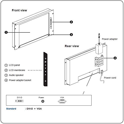 Crystal Image Technologies - Rackmount LCD Panel - 6U 17" 1920 X 1080 with VGA + HDMI Input, Part#RMP-161-F17, 3 Year Warranty