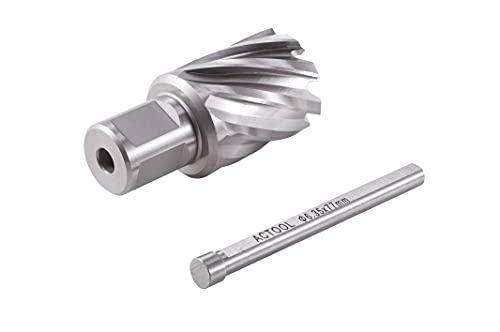 ACTOOL 1-1/8" Diameter × 1" Depth of Cut HSS ANNULAR Cutter with 3/4'' Weldon Shank