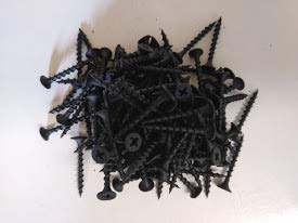 Shorpioen 100-Pack 6 x 1 1/2 Phillips Bugle Head Coarse Thread Drywall Screw Black Phosphate Particle Board BC-0624CPG