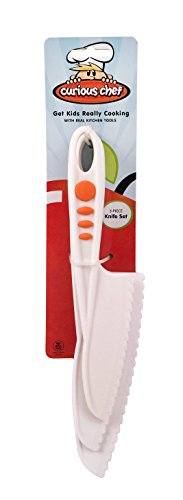 Curious Chef 3 Piece Nylon Knife Set-Orange