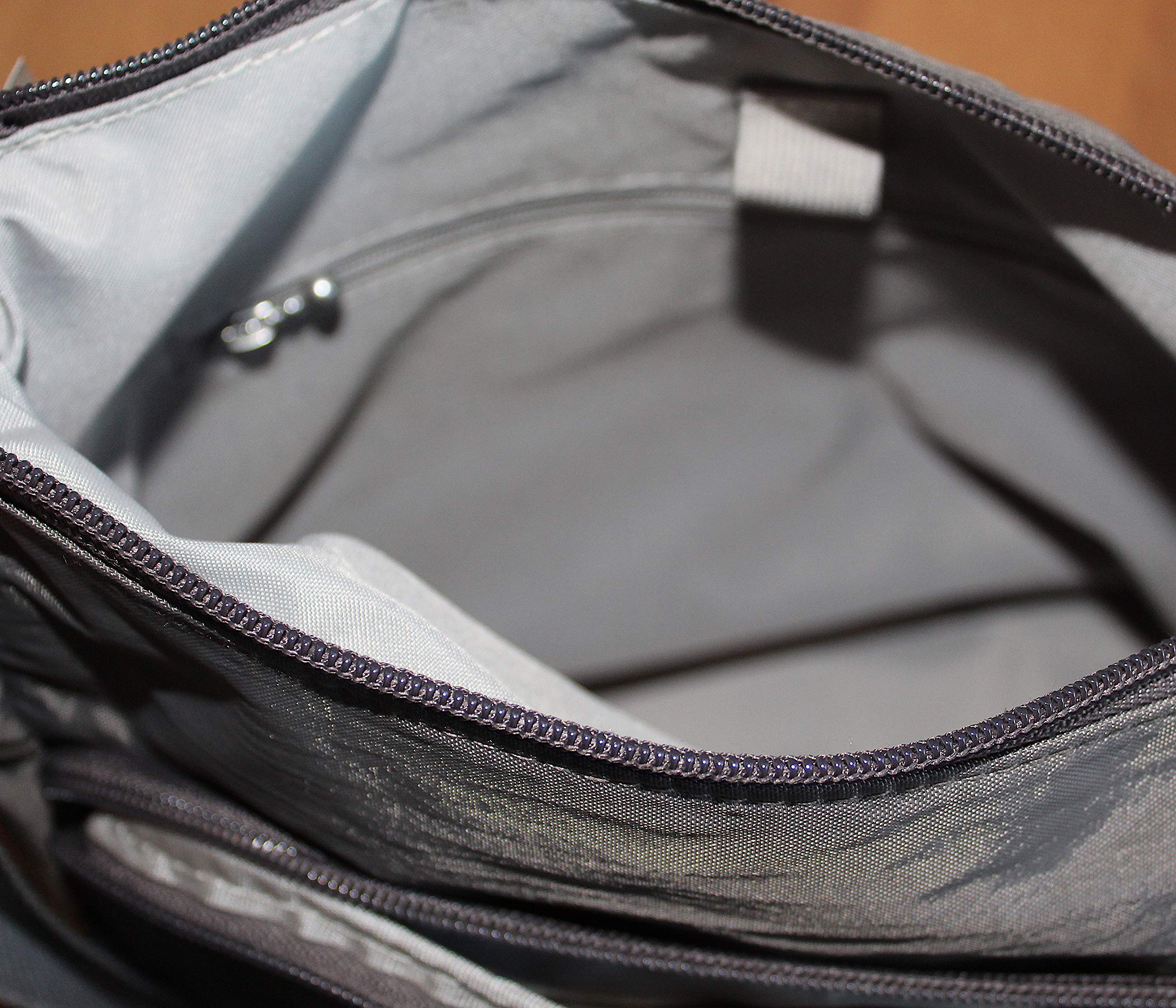 Baggallini Gray Shoulder Hand Bag Purse Handbag Nylon, Medium