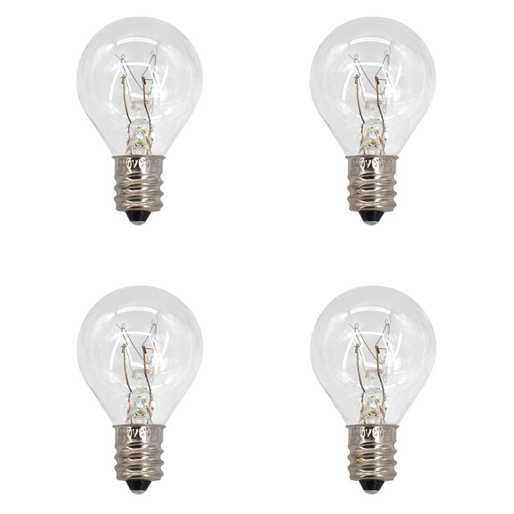 4 Pack Wax Warmer Bulbs,20 Watt Bulbs for Middle Size Scentsy Warmers,G30 Globe E12 Incandescent Candelabra Base Clear Light Bulbs for Candle Wax Warmer