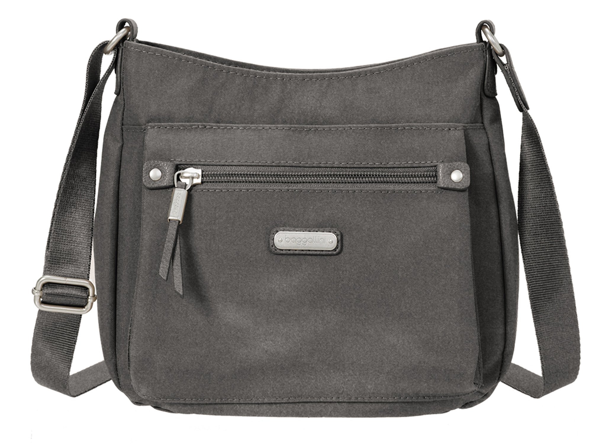 Baggallini Womens Uptown Bagg With Rfid Phone Wristlet Handbags, Gray, One Size US