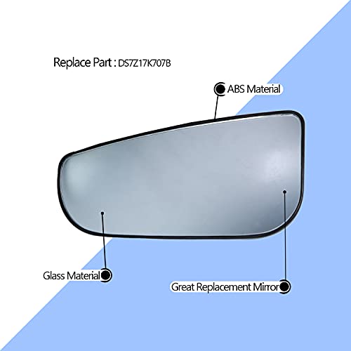 68067731AA Driver Left Side Mirror Glass Tow Lower Glass Compatible with 2010-2020 Dodge Ram 1500 2500 3500 4500 5500 Left Side Tow Mirror Glass With Rear Holder