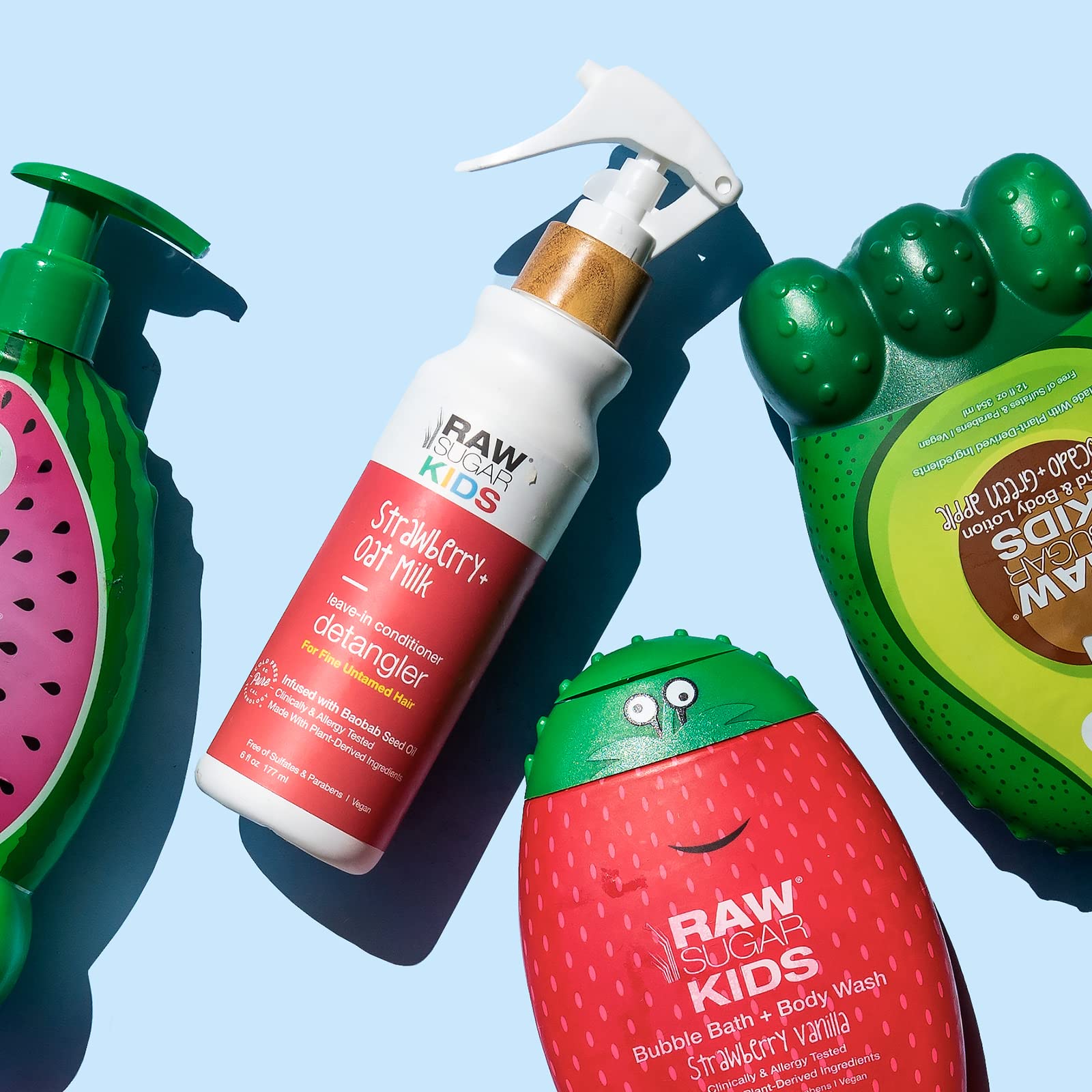RAW SUGAR Kids' Detangler | Strawberry + Oat Milk | 6 fl oz