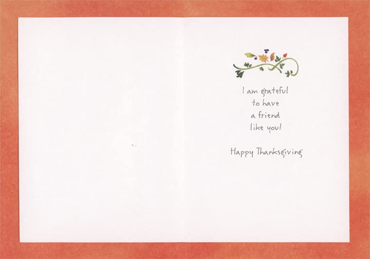 American Greetings Sparkling Swirls, Grapes and Leaves: Most Grateful Thanksgiving Card for Friend