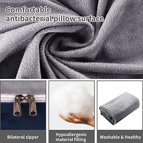 Wndy's Dream Pregnancy Pillow J Shaped Full Body Pillow with Velvet Cover, 60 inches Maternity Pillow for Pregnant Women Back, Legs and Belly Support