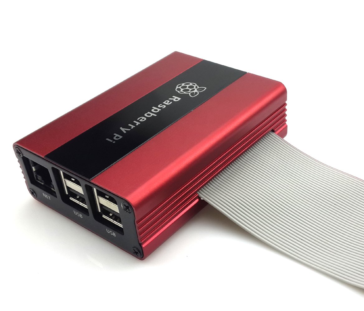 Eleduino Raspberry Pi 3 B+ Case, Raspberry Pi Aluminum Case for Raspberry Pi 3 B+, Pi 3 Model B, Pi 2 Model B (with Cooling Fan, Red)