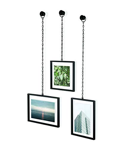 Umbra 311335-040 Fotochain 4x4 and 4x6 Picture Frame and Wall Decor Set for Photos, Black