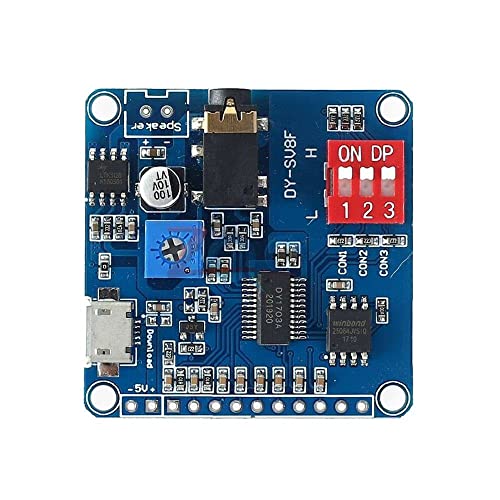 5W Voice Playback Module Board MP3 Music Player IO Trigger Amplifier UART Protocol Control USB Download 64MB Flash