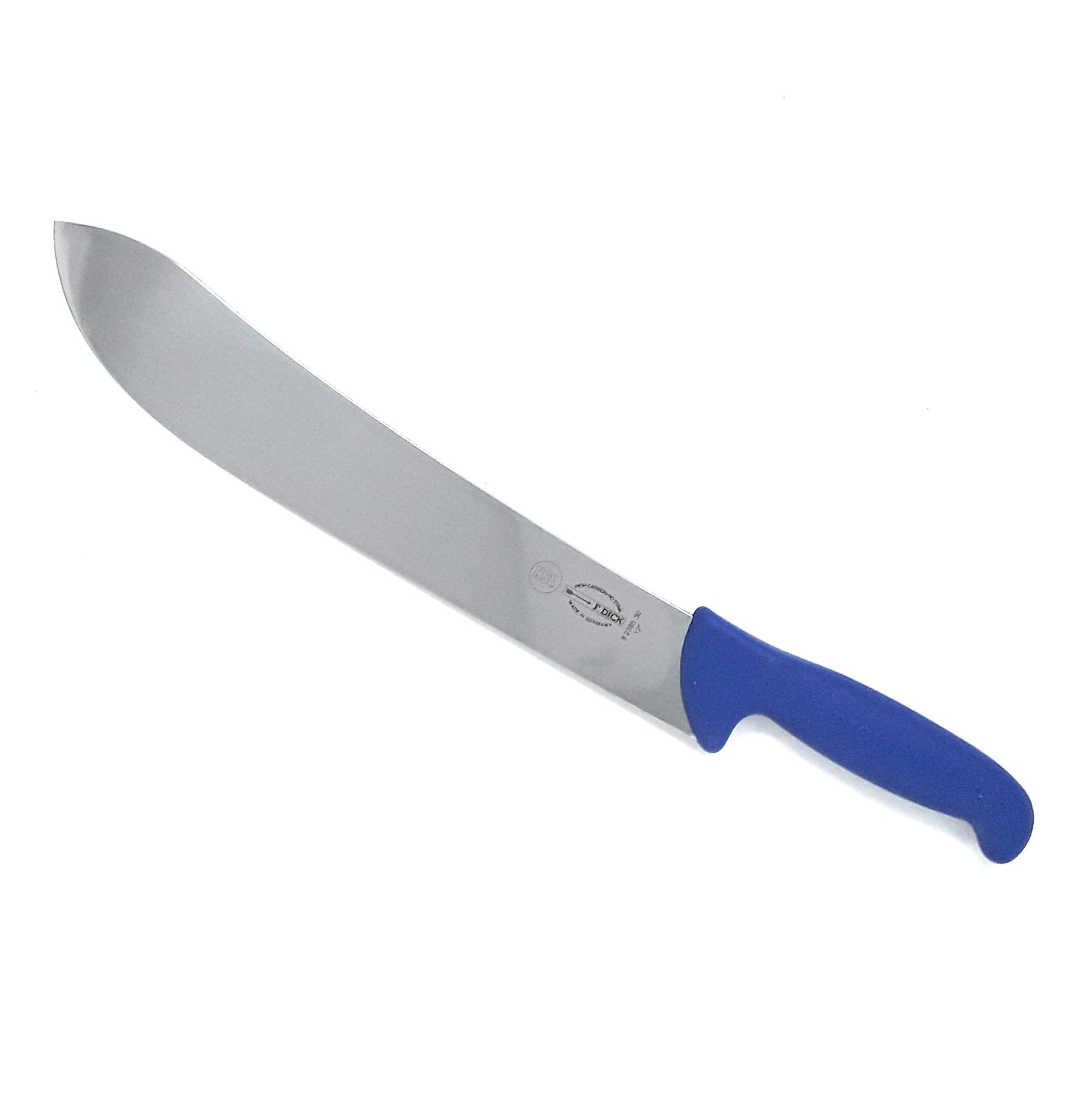 F. Dick Ergogrip 12 Inch Traditional Butcher Knife With Diammark Dual Action Knife Sharpener - High-Carbon Stainless Steel Blade - Ergo Handle - Professional Butcher Knife - Knife Made In Germany