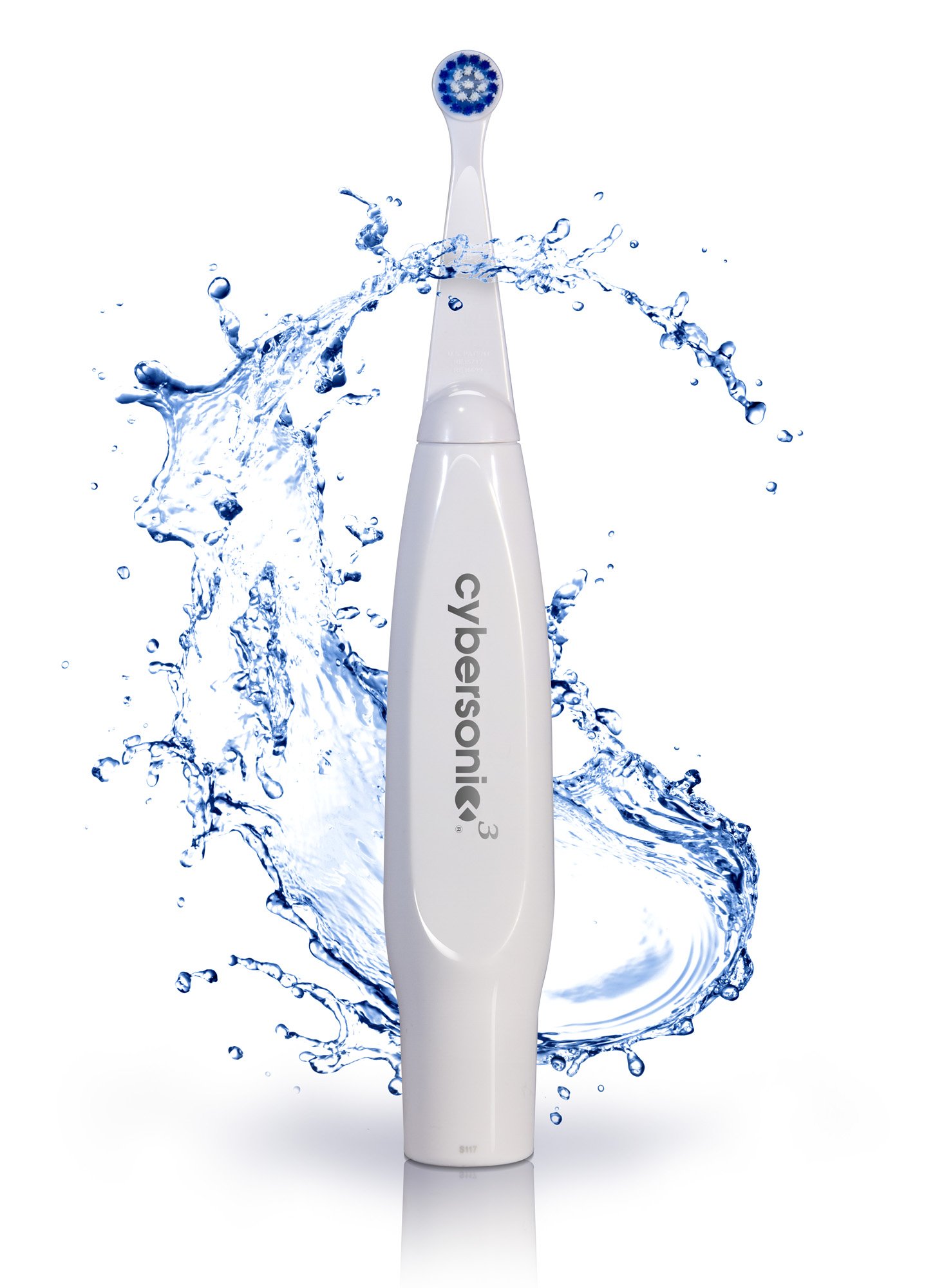 Cybersonic3 Electric Toothbrush, Rechargable Power Toothbrush with Complete Dental Care Kit including Tongue Scraper and Floss Heads