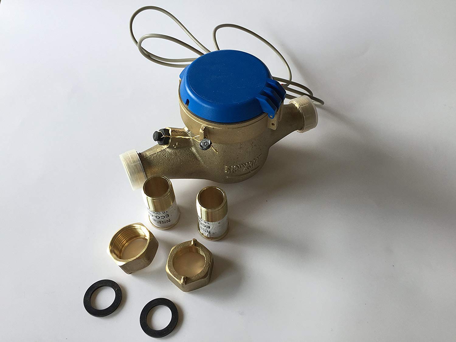 DAE C-75NL 1pcs 3/4" NonLead Water Meter Coupling, 3/4" Male NPT, 1" Female NPSM