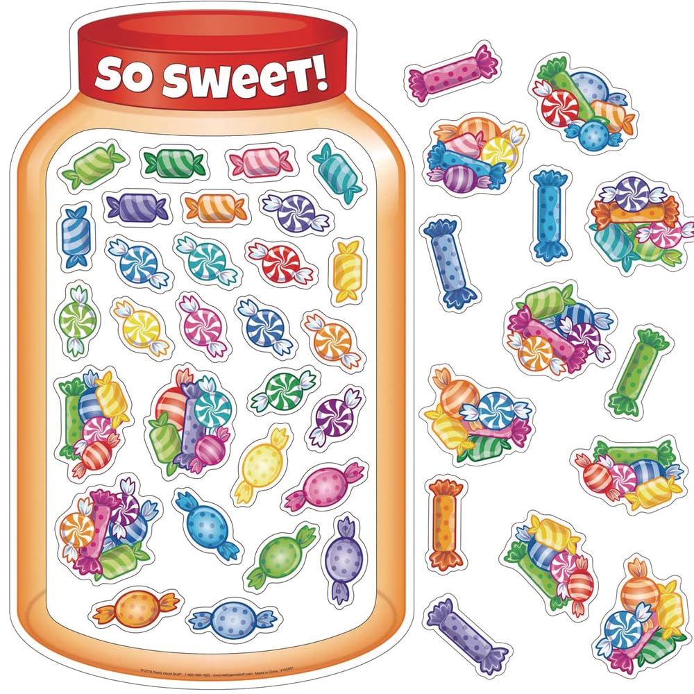 Really Good Stuff So Sweet Positive Behavior Jar, 44 Magnets | Classroom Reward System, Classroom Tools, Magnetic For Whiteboard, Classroom Must Haves